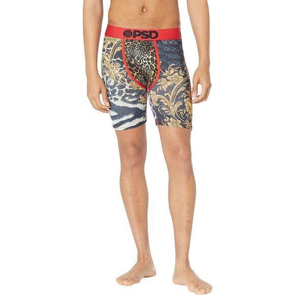 PSD | Underwear & Socks | Psd Mens Boxer Brief Black Lux Animal Print S ...